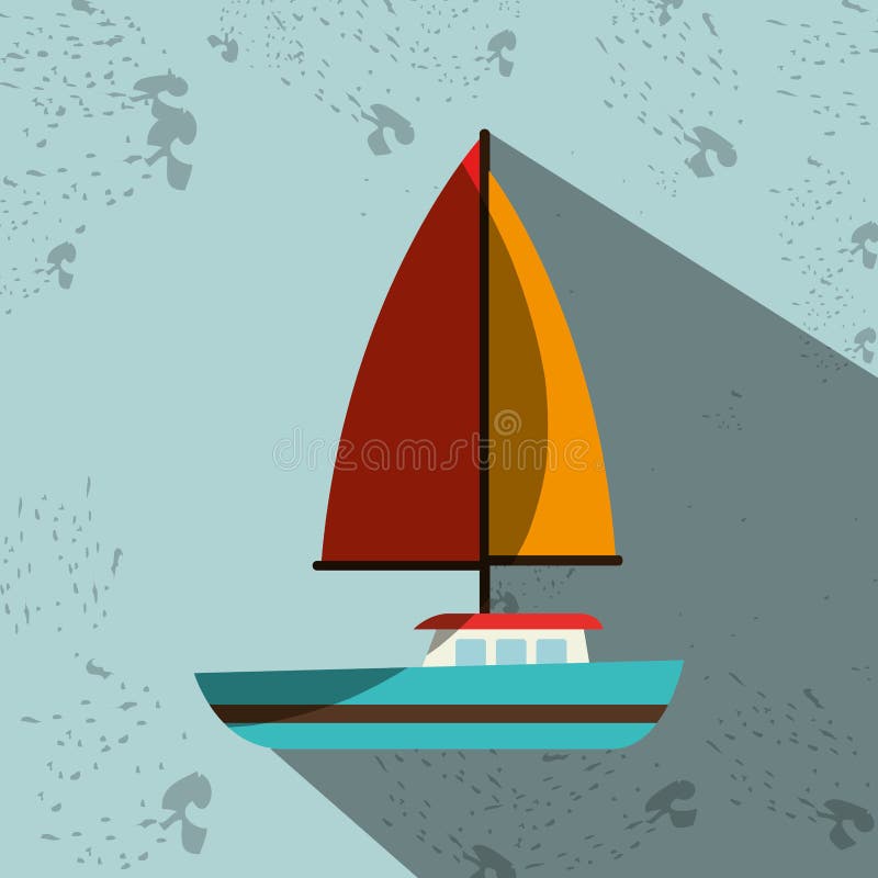 Segelboot Lokalisiertes Design Stock Abbildung - Illustration von ...