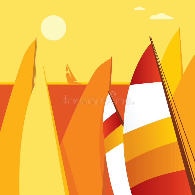 Segeln vektor abbildung. Illustration von segeln, richtung - 10278628