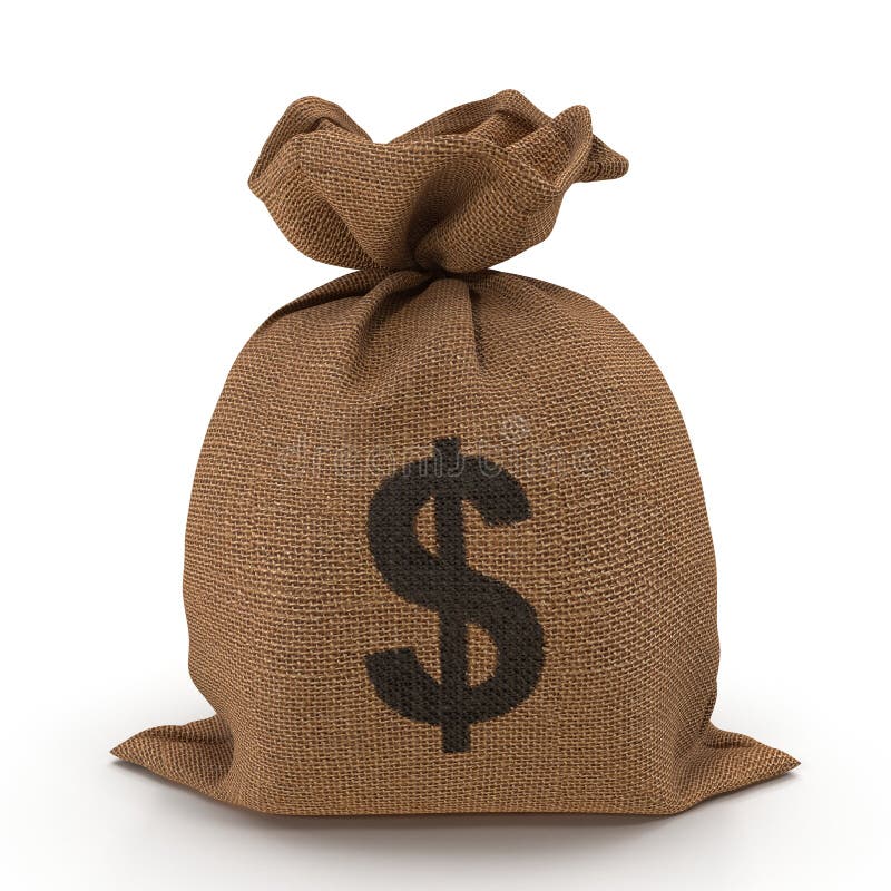 Sack mit Dollar-Zeichen stockbild. Bild von sack, geld - 8795101