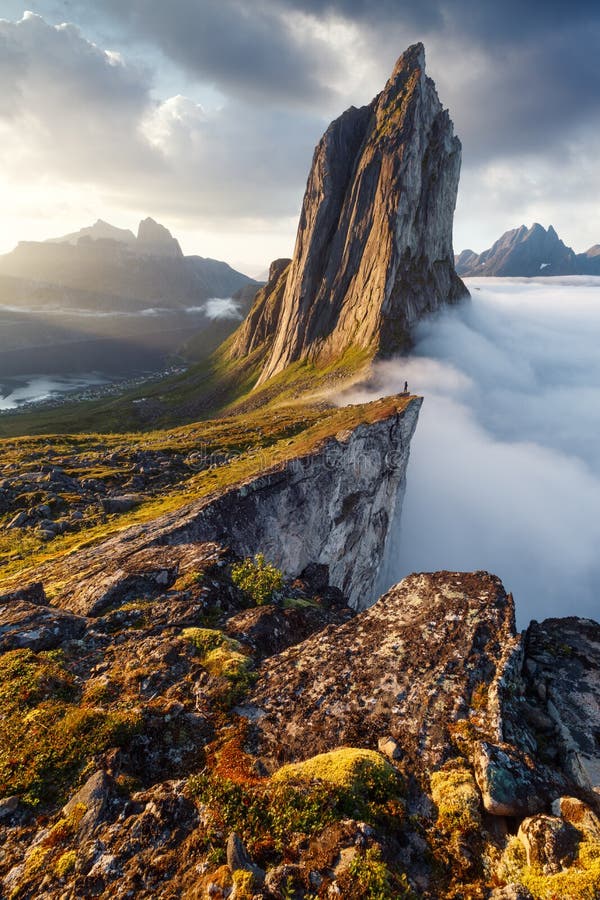 Segla peak in Norway stock image. Image of north, water - 78776831