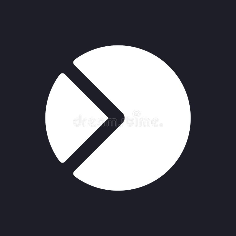 Segment Chart Dark Mode Glyph Ui Icon Stock Illustration - Illustration ...