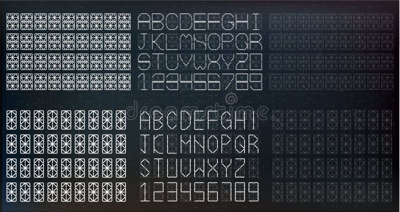 Segment Font. a Modern Design. Vector Illustration Stock Illustration ...