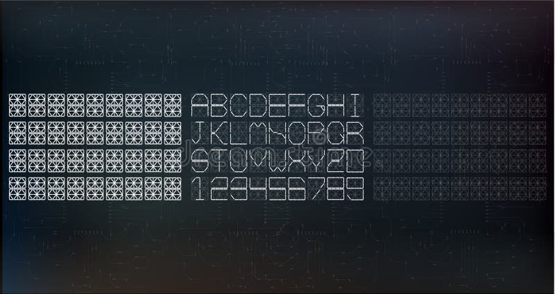 Segment Font. a Modern Design. Vector Illustration Stock Illustration ...