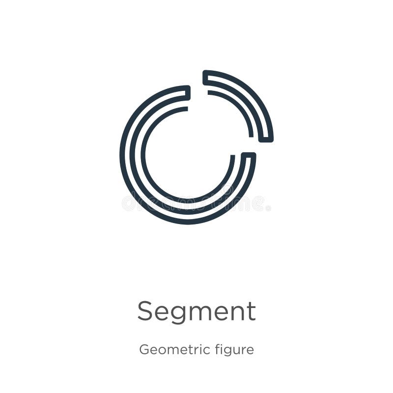 Segment Icon Thin Linear Segment Outline Icon Isolated On White Background From Geometry