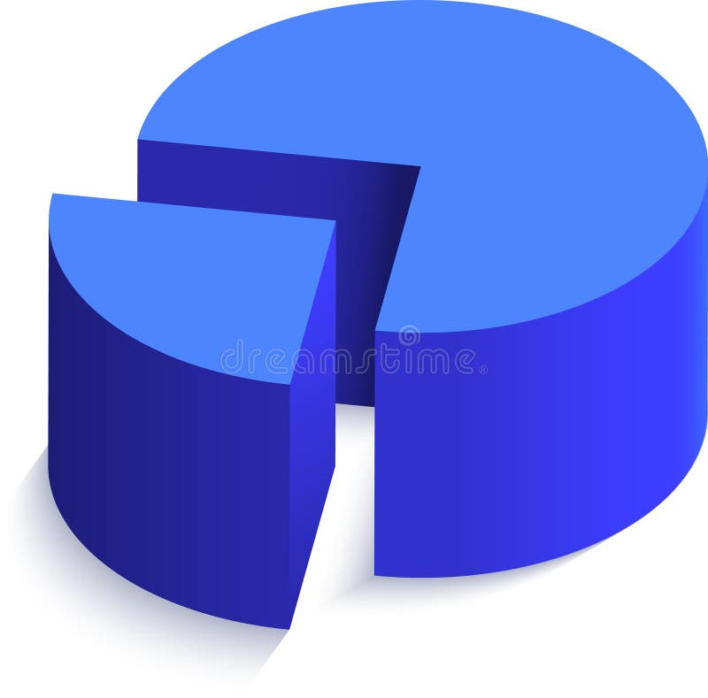 Segment Separates from a Blue Pie Chart, Symbolizing Market Share, Data ...
