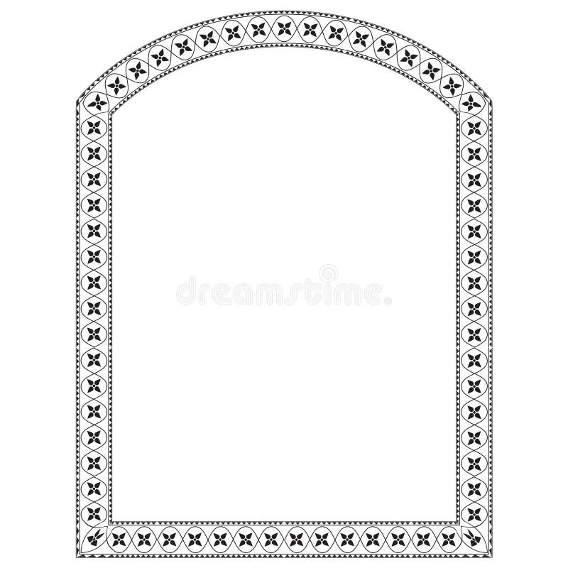 Segmental Arch Flower Frame Stock Vector - Illustration of window ...