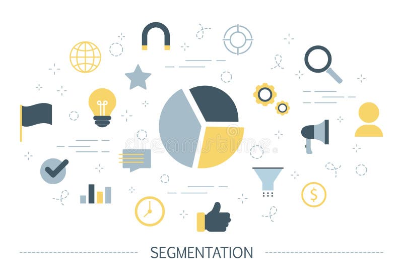 Segmentation Concept. Idea of Dividing People into Segments Stock ...