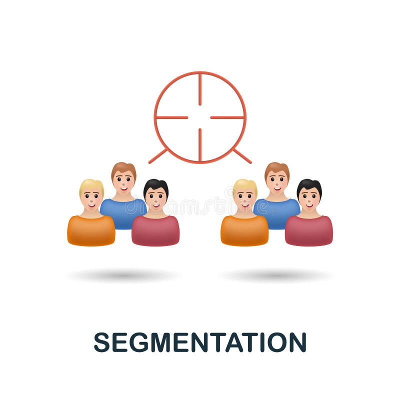 Segmentation Icon. Monochrome Simple Customer Relationship Icon for ...