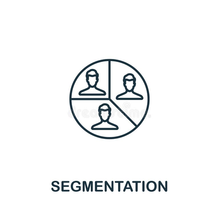 Segmentation Icon. Monochrome Simple Customer Relationship Icon for ...
