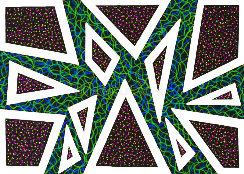 A Segmented Abstract Patterned Background. Stock Illustration ...