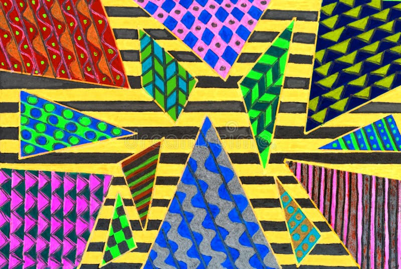 A Segmented Abstract Patterned Background. Stock Illustration ...