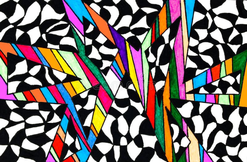 A Segmented Abstract Patterned Background. Stock Illustration ...