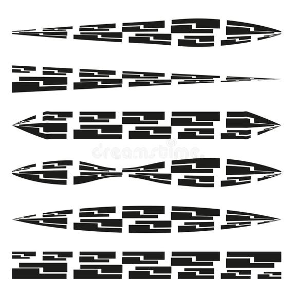 Segmented Arrow Set. Dynamic Spear Forms. Futuristic Motion Vector ...