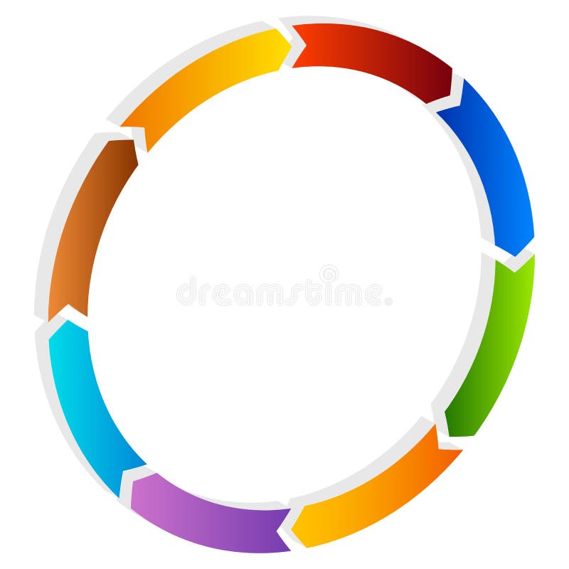Segmented Circle Arrow. Circular Arrow Icon Stock Vector - Illustration ...