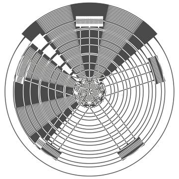Segmented Circle Chart. Radial Sector Diagram. Abstract Wheel Vector ...