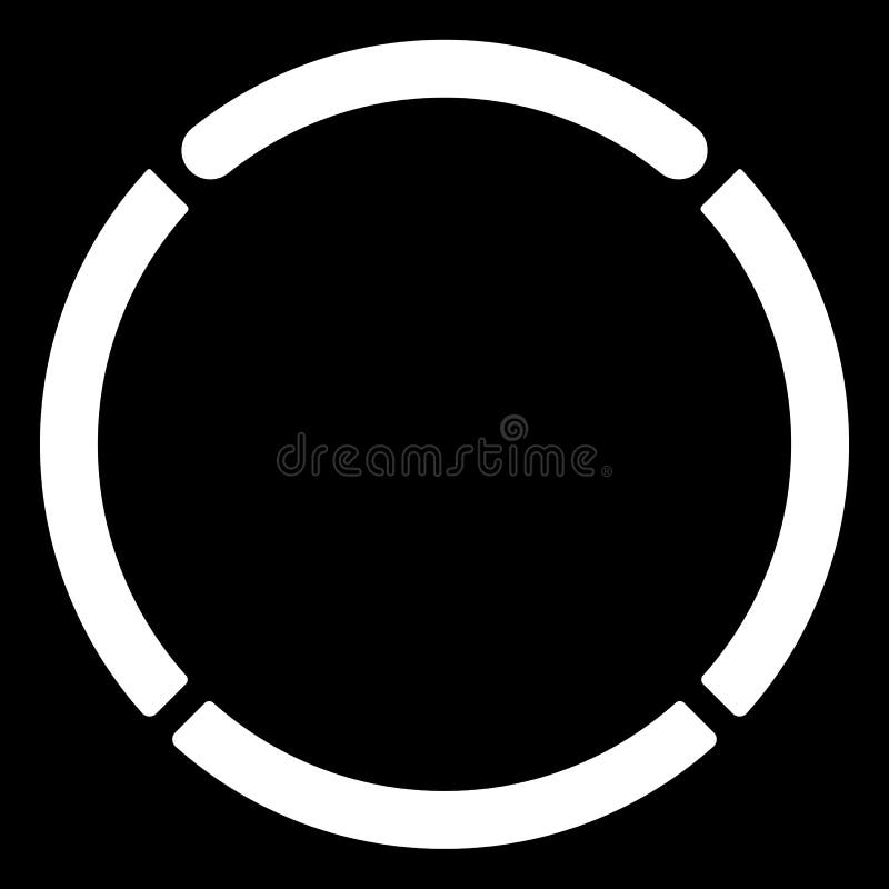 Segmented Circles Set Isolated on a White Background.Various Number of ...