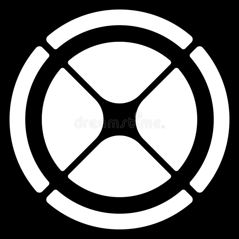 Segmented Circle Cross-hair, Target Symbol. Chart Template, GUI Stock ...