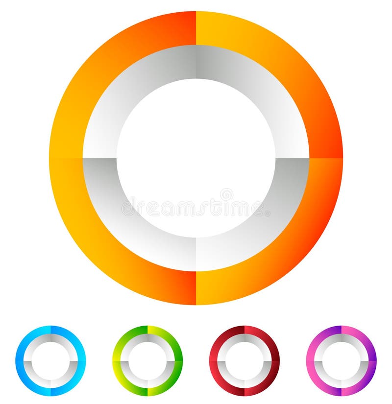 Segmented Circle Generic Abstract Icon, Circular Geometric Logo Stock ...