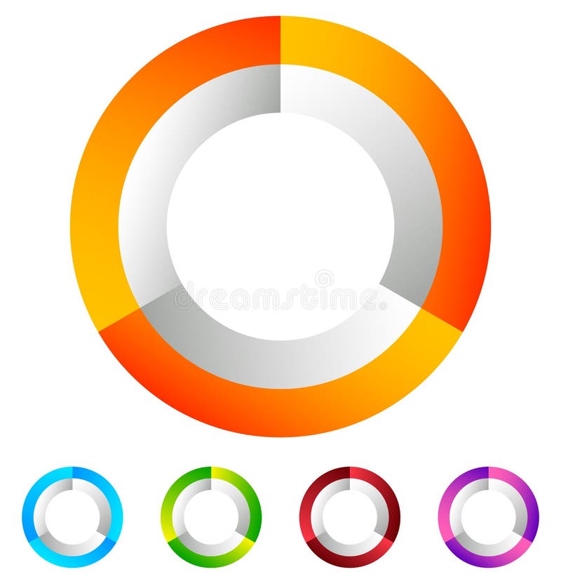 Segmented Circle Generic Abstract Icon, Circular Geometric Logo Stock ...