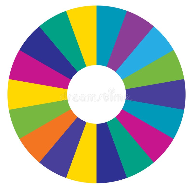 Segmented Circle(s) from 2 To 20 Parts. Circular Pie-chart, Pie-graph ...