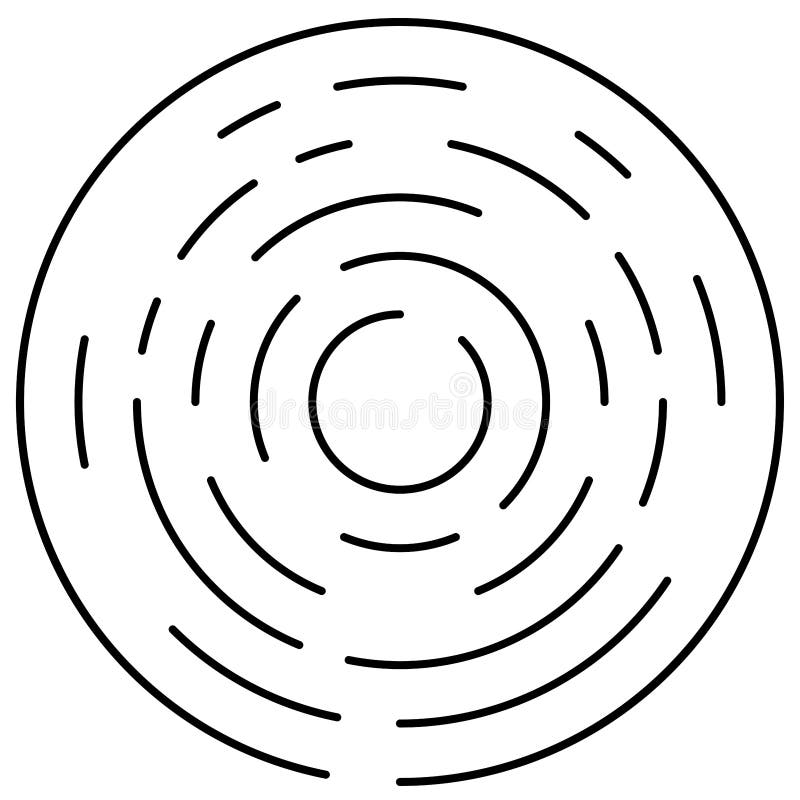 Segmented Circular, Concentric Circle Element Stock Vector ...