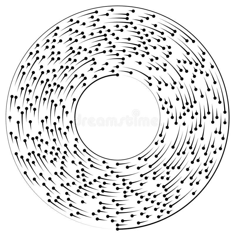 Segmented Circular, Concentric Circle Element with Nodes Stock Vector ...