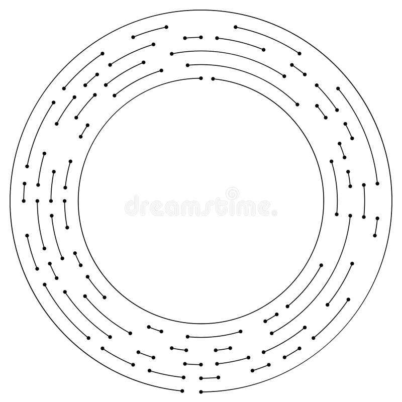 Segmented Circular, Concentric Circle Element with Nodes Stock Vector ...