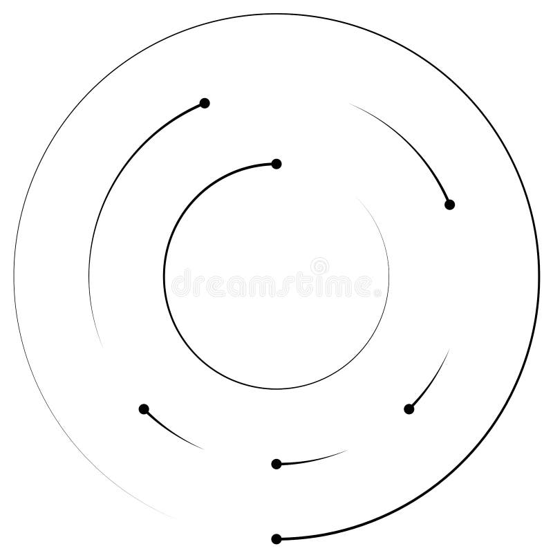 Segmented Circular, Concentric Circle Element with Nodes Stock Vector - Illustration of concept ...