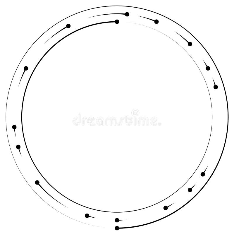 Segmented Circular, Concentric Circle Element with Nodes Stock Vector - Illustration of ...