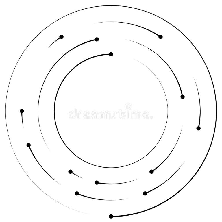 Segmented Circular, Concentric Circle Element with Nodes Stock Vector - Illustration of circle ...