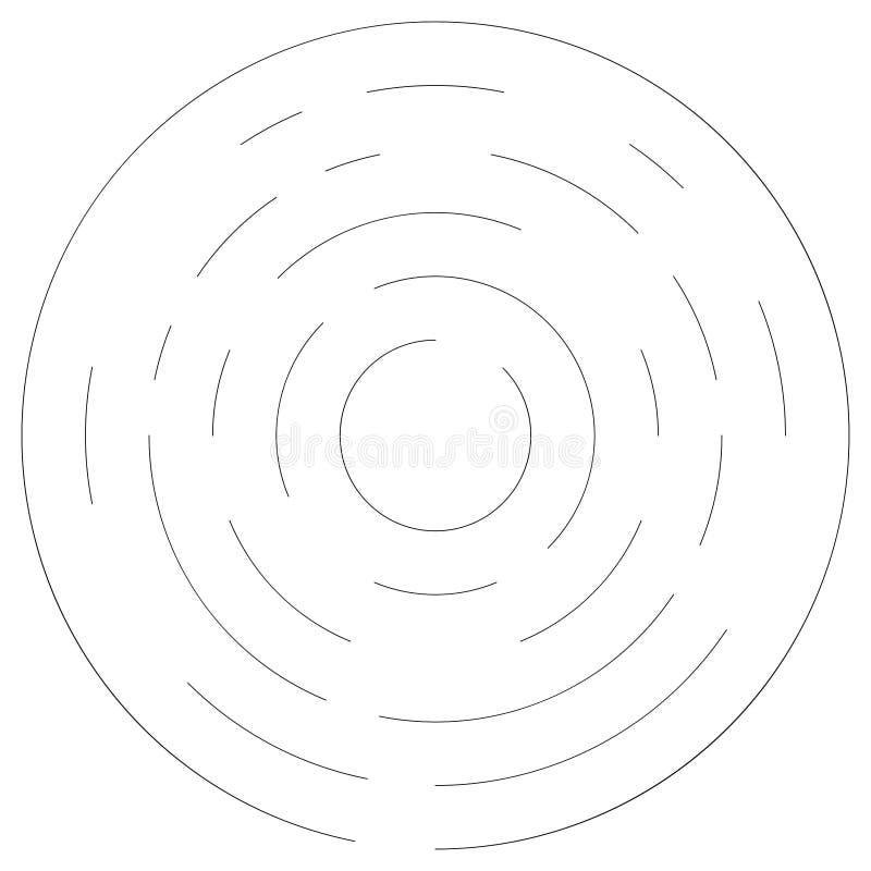 Segmented Circular, Concentric Circle Element Stock Vector ...