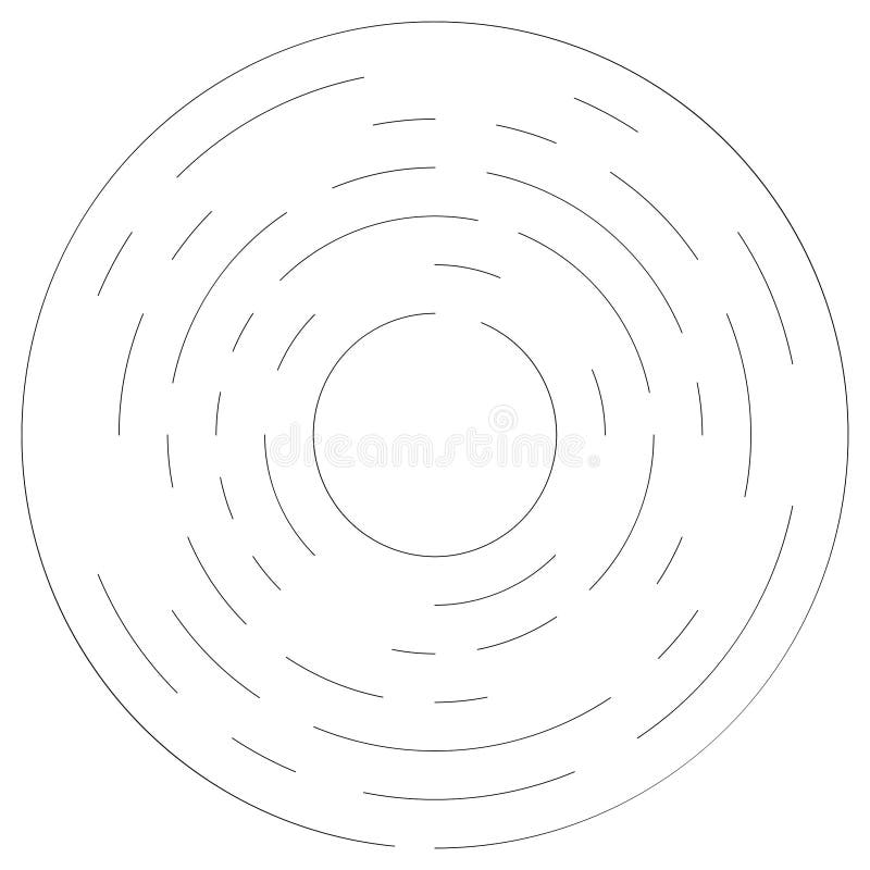 Segmented Circular Concentric Circle Element Stock Vector Illustration Of Cycle Abstract