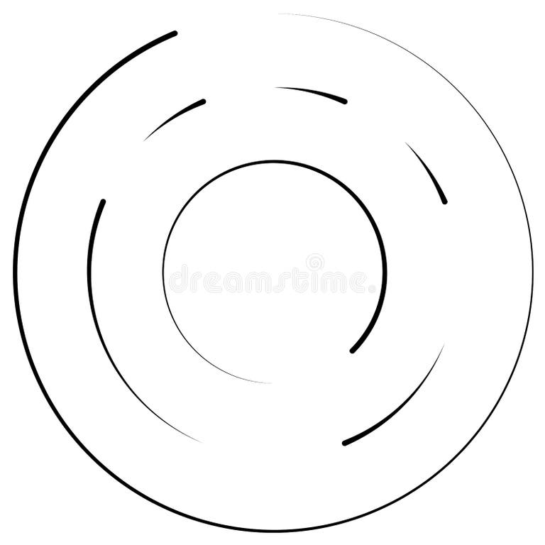 Segmented Circular Concentric Circle Element Stock Vector Illustration Of Array Cyclical