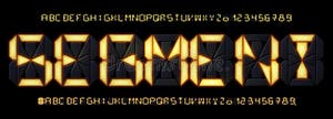 Segmented Display Font Digital Calculator Lcd Screen Letters And 