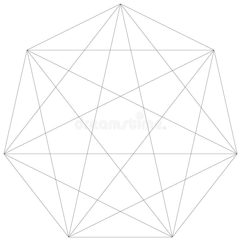 Segmented Element with Grid. Geometrical Shape with Network of L Stock ...