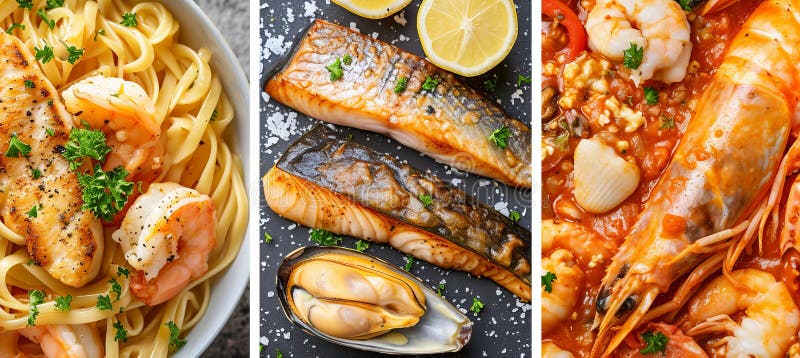 Segmented Food Collage a Vibrant Assortment of Appetizing Products ...