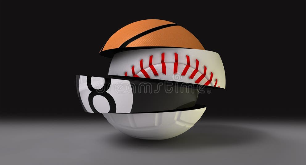 Segmented Fragmented Round Sports Ball Stock Illustration ...