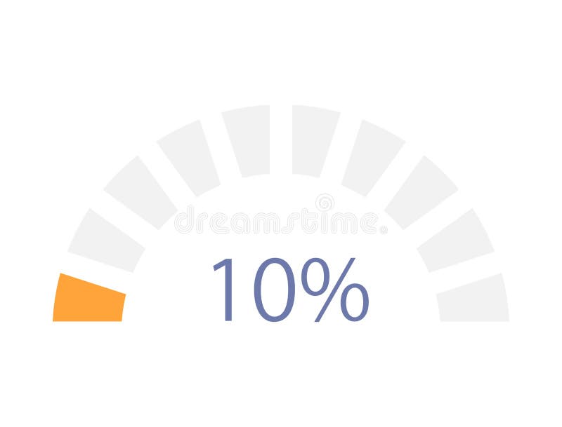 Segmented Half Circle Infographic Chart Design Template Stock Vector ...