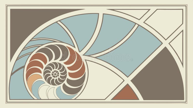 Segmented Nautilus Shell, Internal Structure and Natural Design Vector ...