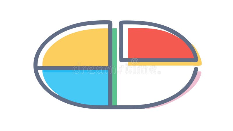 Segmented Pie Chart Data Analysis Vector Outline, Vector Design Generative AI Stock Vector ...