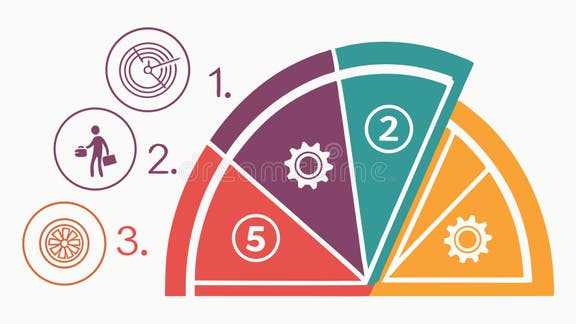 Segmented Process Diagram, Step-by-Step Progression, Vector Design ...