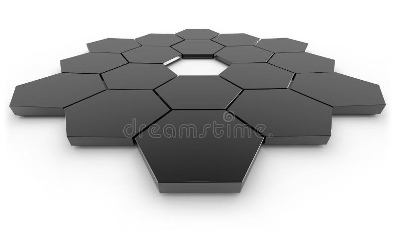 Segmented telescope mirror stock illustration. Illustration of segment ...