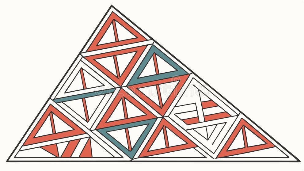 Segmented Triangle Pattern, Abstract Geometric Design Art Vector Design ...