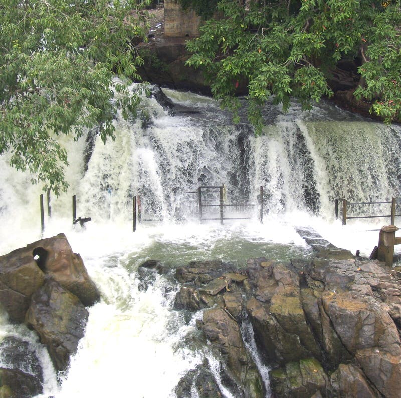Segmented Waterfalls of River Kaveri with Many Channels on Mountains ...