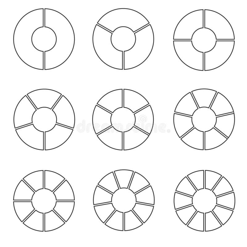 Segmented Wheel Template For Presentations Stock Vector - Illustration ...