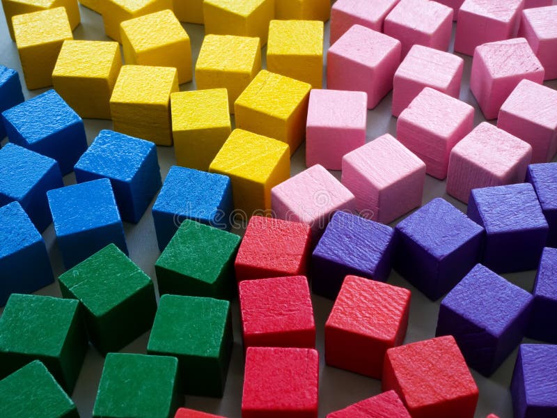 Segments of Colored Cubes As a Symbol of Unity and Equality. Stock ...