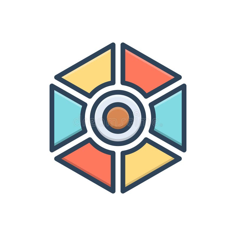 Color Illustration Icon for Segments, Part and Portion Stock Vector ...