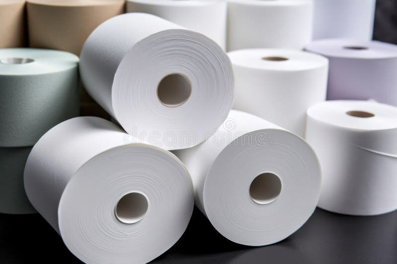 Segments of Thermal Paper Rolls Showcasing Different Paper Thicknesses ...