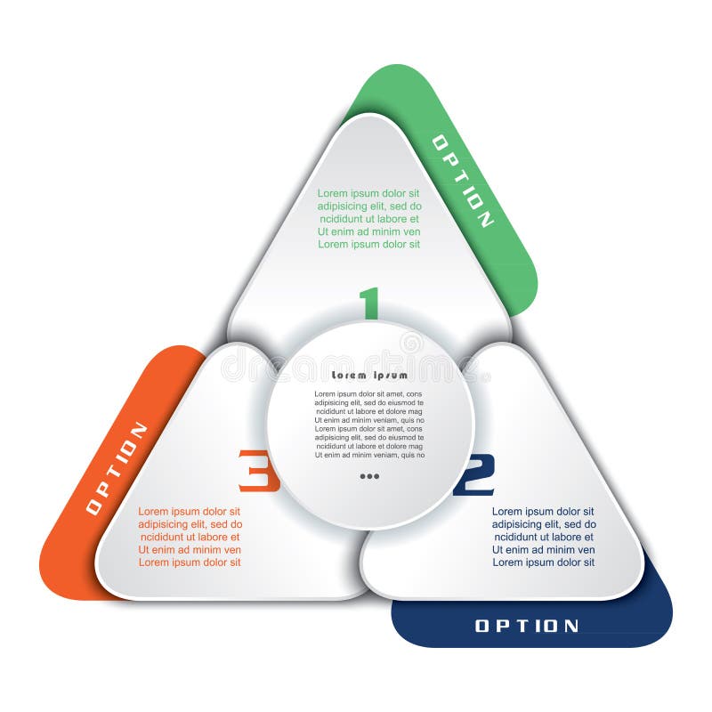 3 Segments Triangle. Info Design. Infographic Template Stock Vector ...