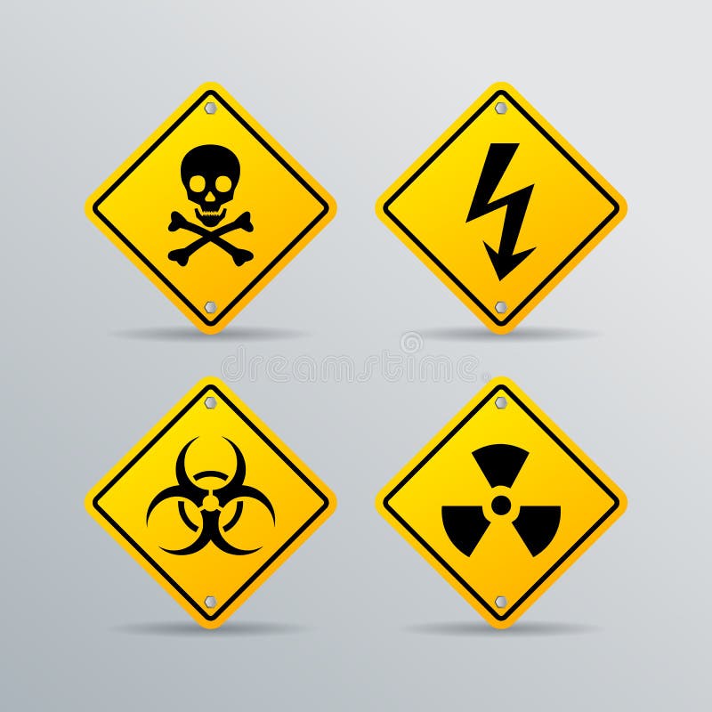 Segnale Di Pericolo Di Vettore Del Pericolo Illustrazione Vettoriale ...